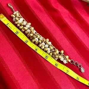 Lilly Pulitzer | Jewelry | Vintage 9s Lilly Pulitzer Golden Pearls Cha ...